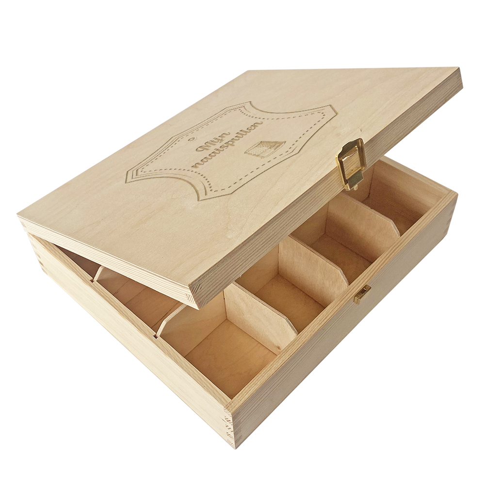 Houten naaidoos graveren