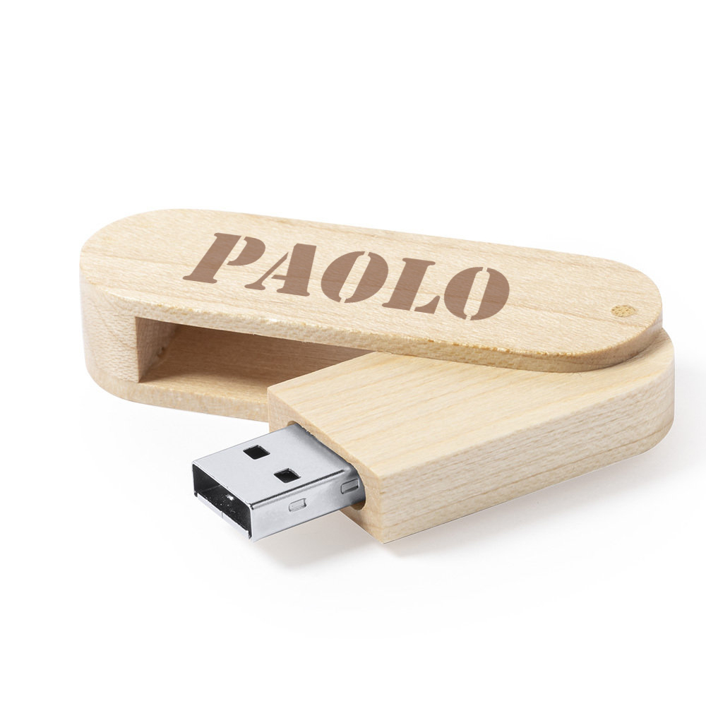 Gepersonaliseerde 16 GB houten USB-stick