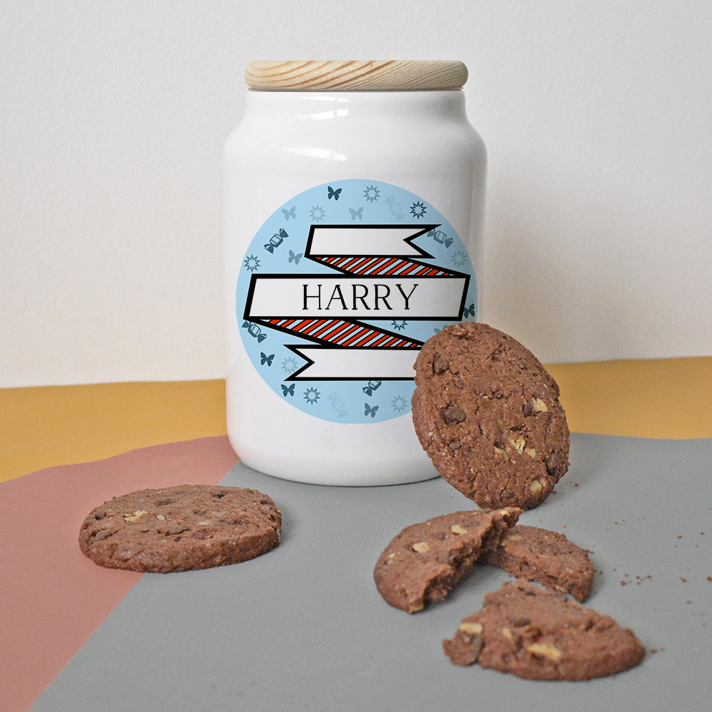 Koekjespot personaliseren met naam of tekst
