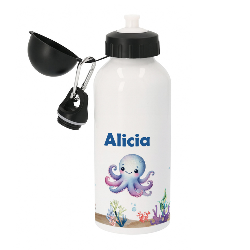 Drinkfles met naam en Zeewereld diertje | Lunch on the go